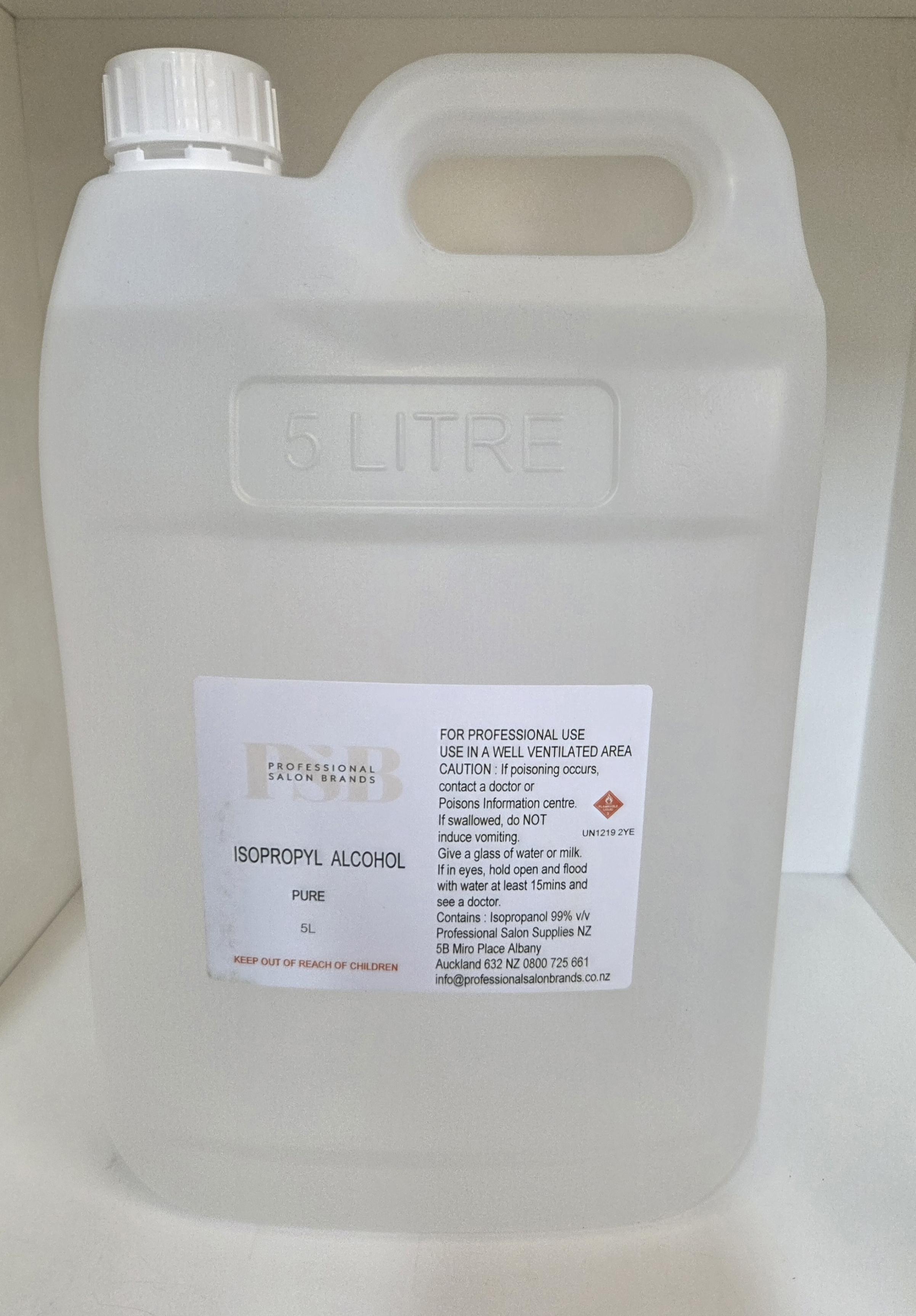 Isopropyl Alcohol 5L – Professional Salon Brands NZ